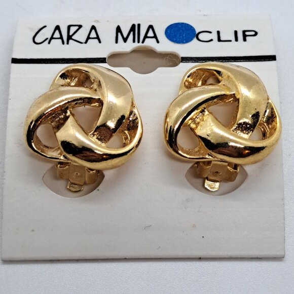 Cara Mia | Jewelry | Vintage Jewelry Cara Mia Gold Tone Clip On ...
